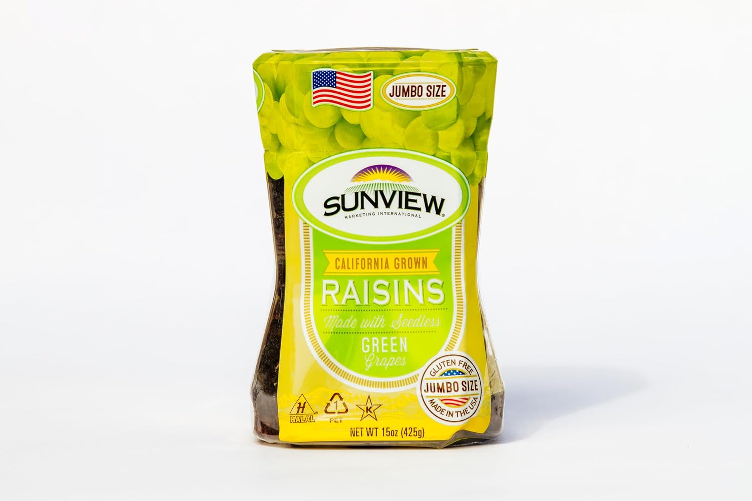 Amazon.com: Sunview Jumbo Green Raisins 3-15 oz. Canisters : Grocery ...