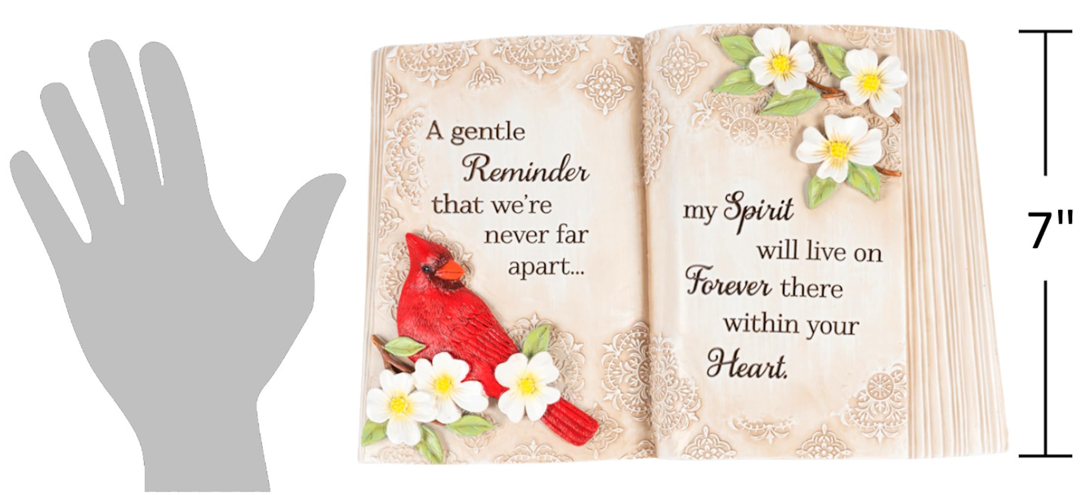 Snapklik.com : 11" Gentle Reminder Cardinal Memorial Stone- Book ...