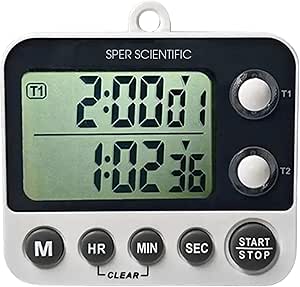 Amazon.com: Sper Scientific 2 Channel Digital Lab + Kitchen Timer with ...