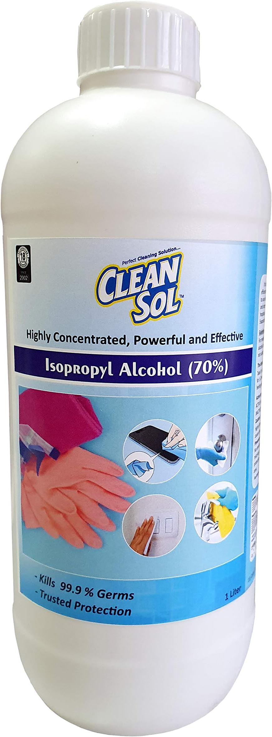 ZYAX Iso-Propyl Alcohol 99.9% 250ml, IPA [(CH3)2-CH-OH] CAS: 67-63-0 ...