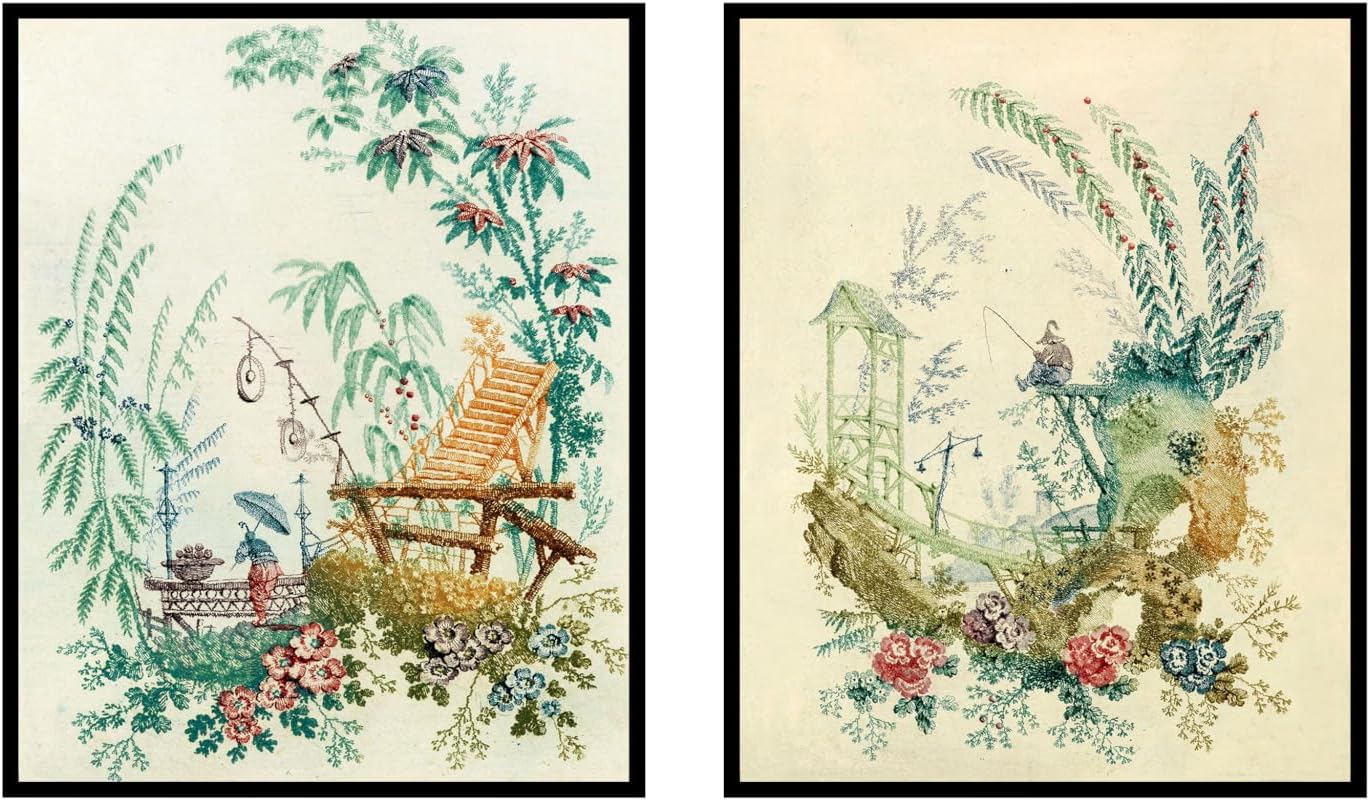 Amazon.com: Poster Master 2-Piece Vintage Ornamental Poster - Retro ...