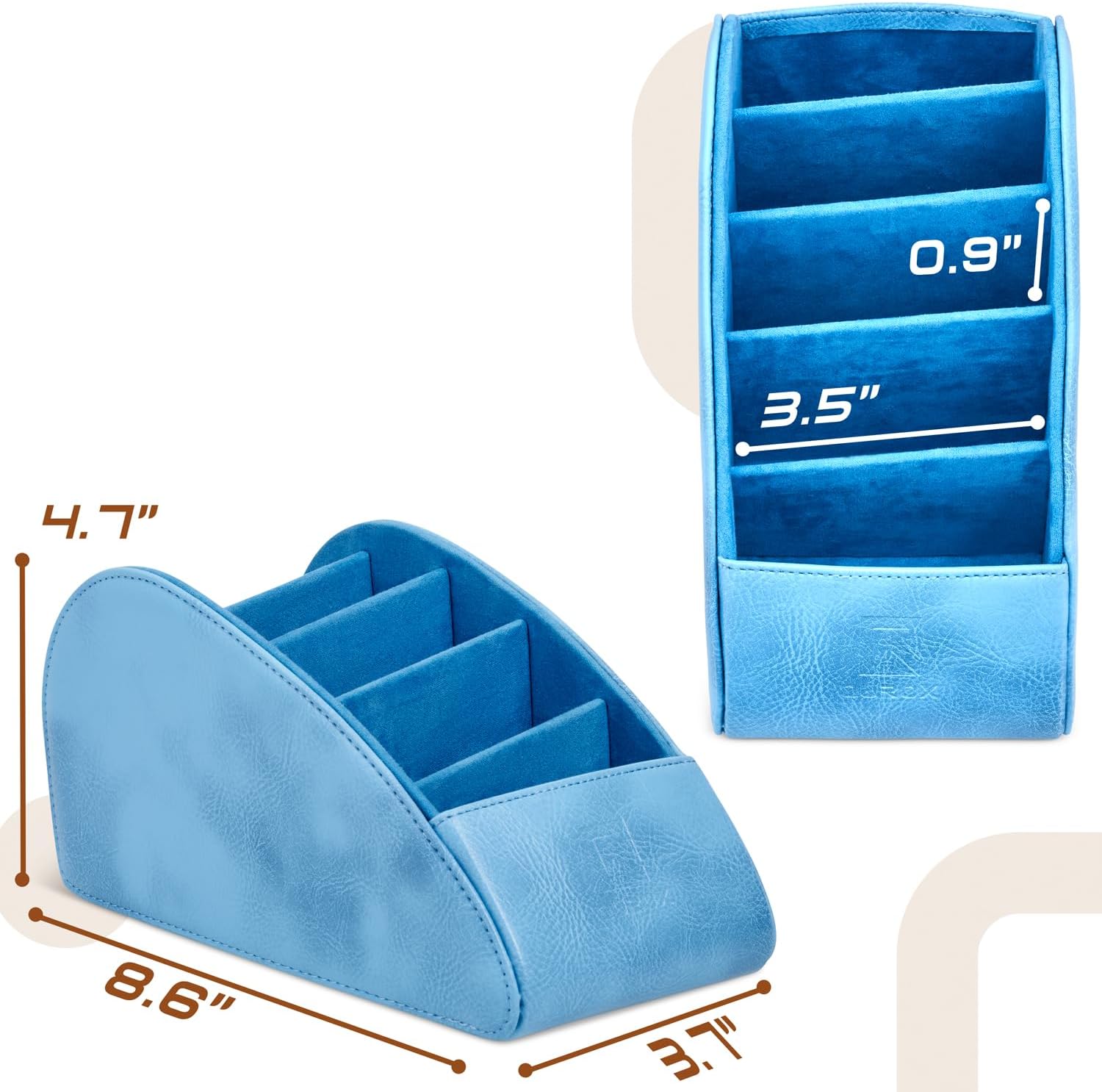 Qurox Organizador de mesa grande con 5 compartimentos para control ...