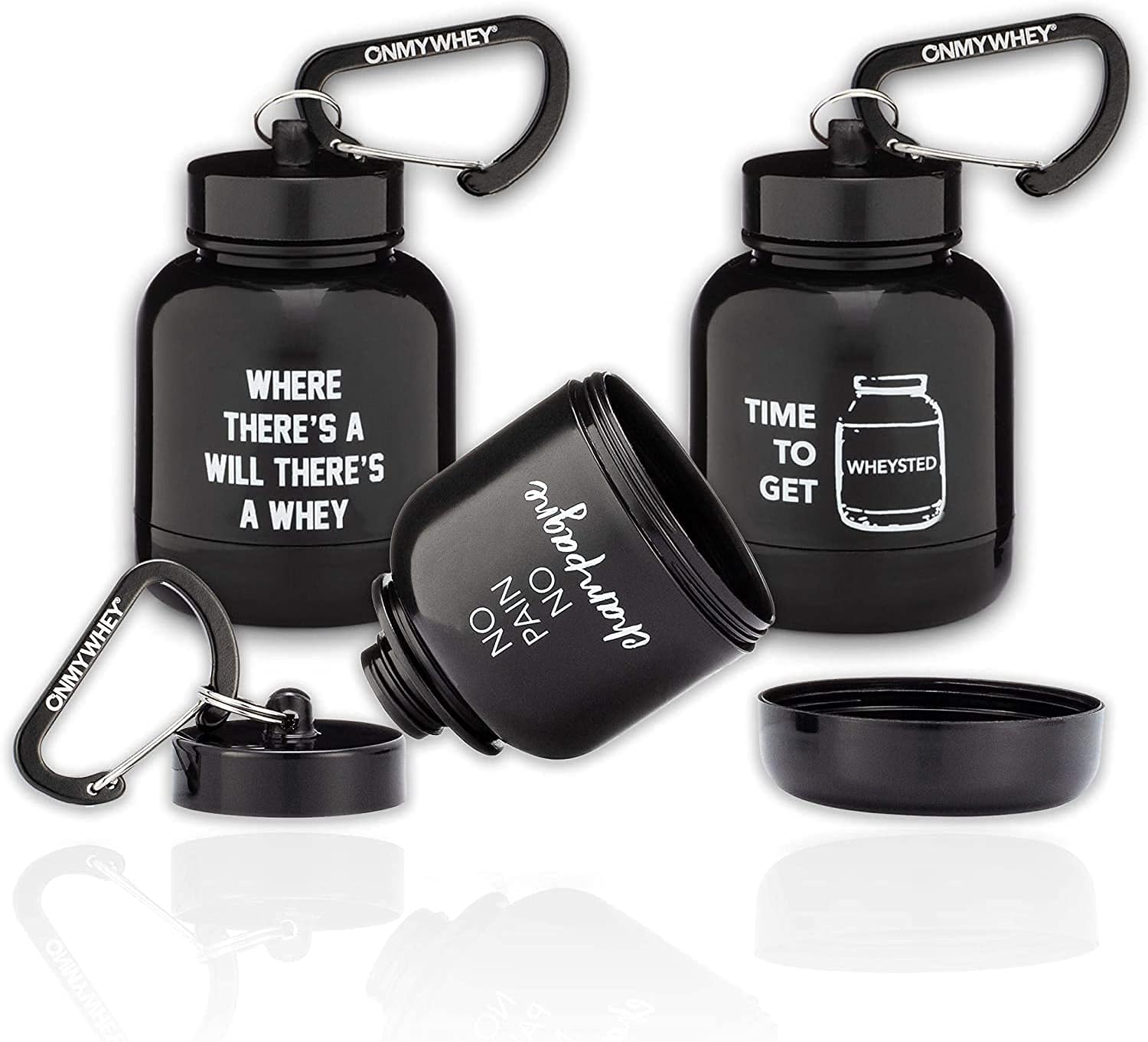 Amazon.com: Portable Keychain Protein Powder 200ml 60g Powder Container ...