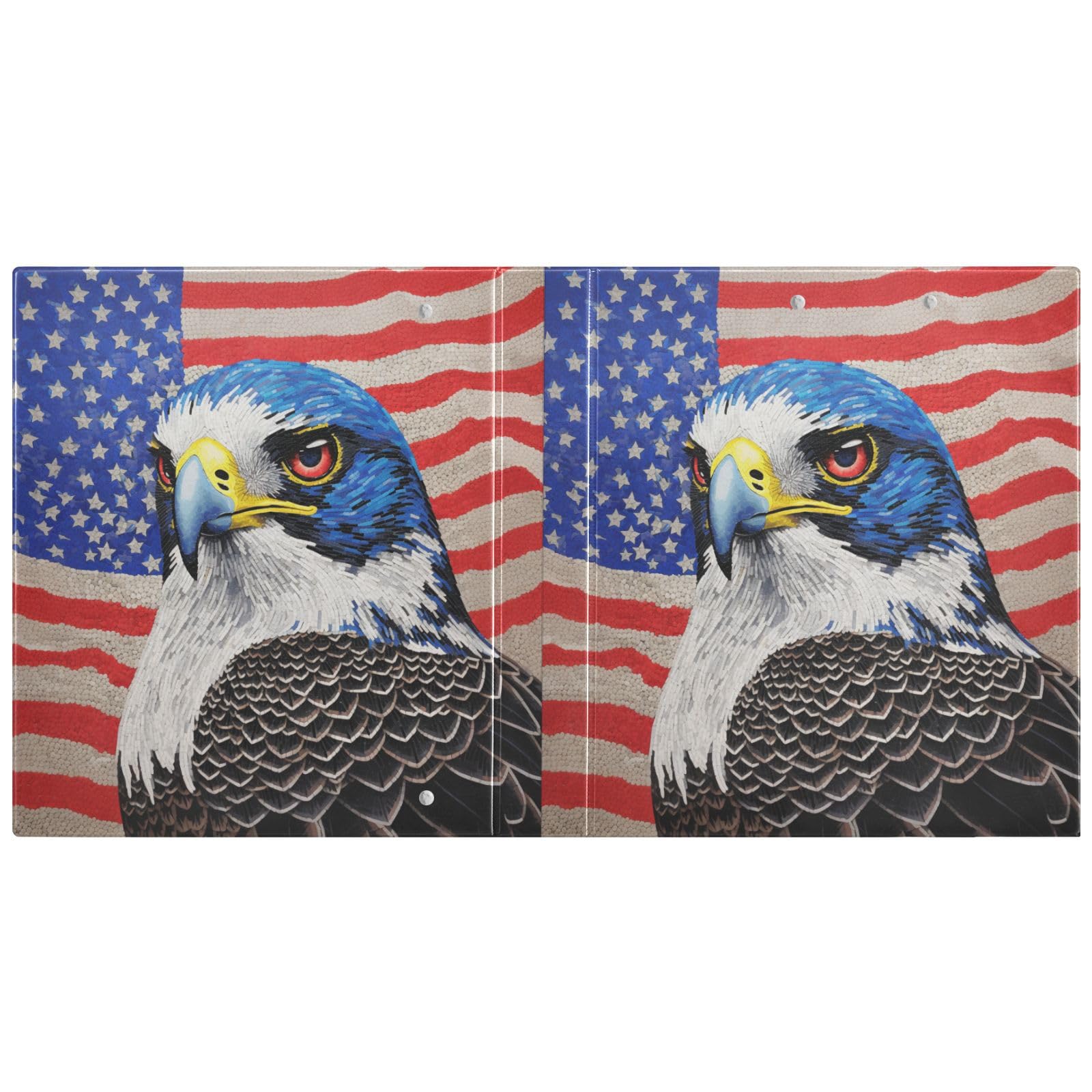 Five Star Binder 3 Ring Binder Eagle On USA Flag 1.5" Round Ring ...