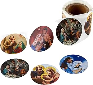 Amazon.com: Nativity Christmas Sticker Assortment of Five Stickers -100 ...