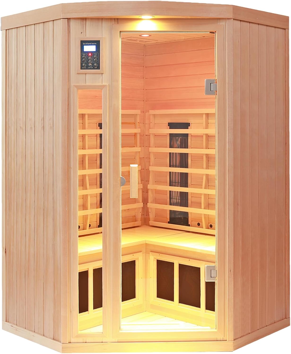 Amazon.com : KUNSANA Ceramic Infrared Sauna 2-3 Person Infrared Saunas ...