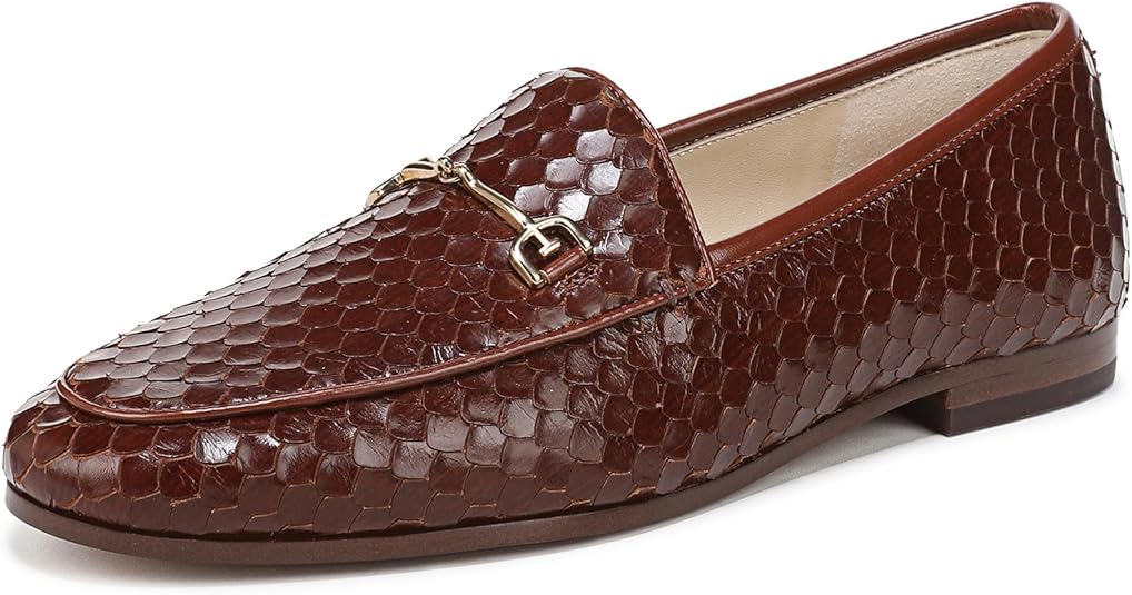Amazon.com | Sam Edelman Women's Loraine Loafer, Copper Brown Python ...