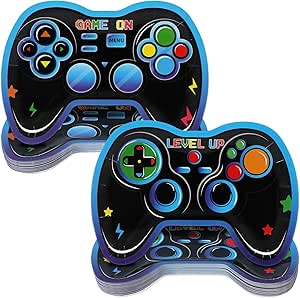 Amazon.com: 48Pcs Video Game Party Supplies Paper Plates Gaming ...