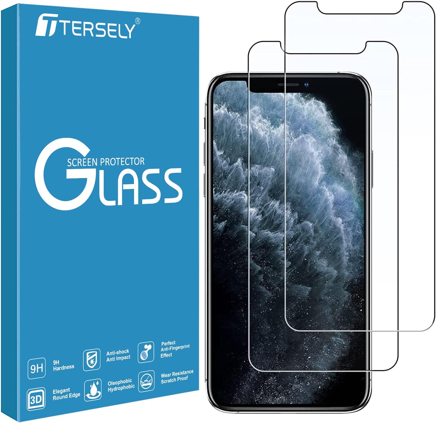 T Tersely Tempered Glass Screen Protector for iPhone 11 Pro, iPhone Xs ...