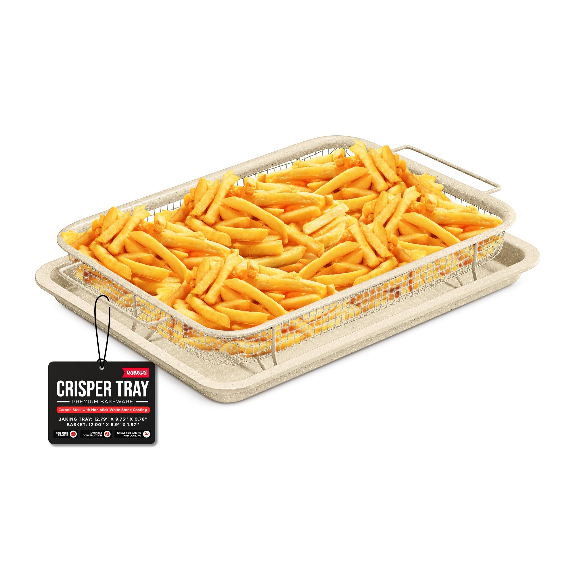 Amazon.com: Bakken Swiss Crisper Tray - 2-Piece Set – White Marble, Non ...