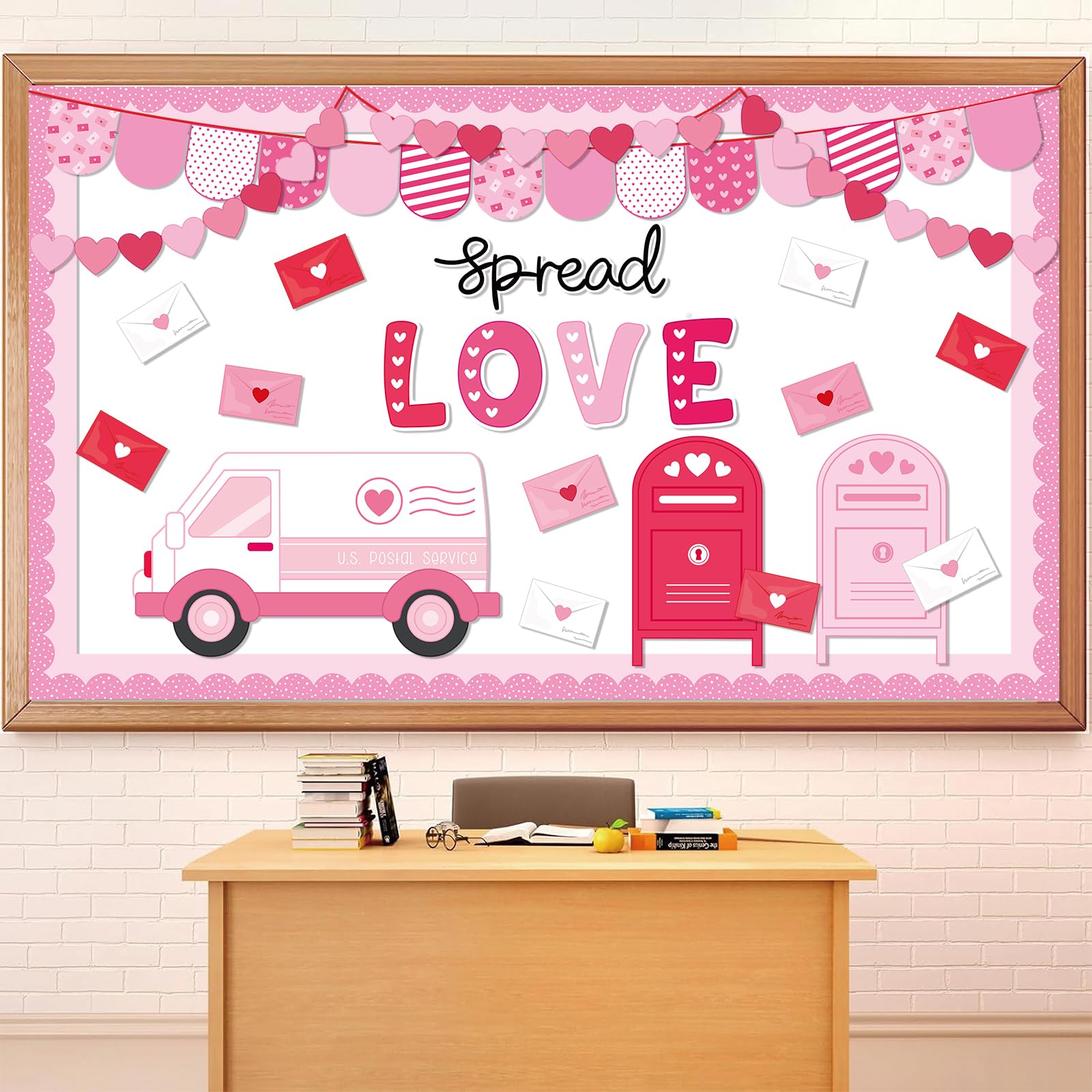 Amazon.com: FYSUIMU Valentine's Day Bulletin Board Set Valentines ...