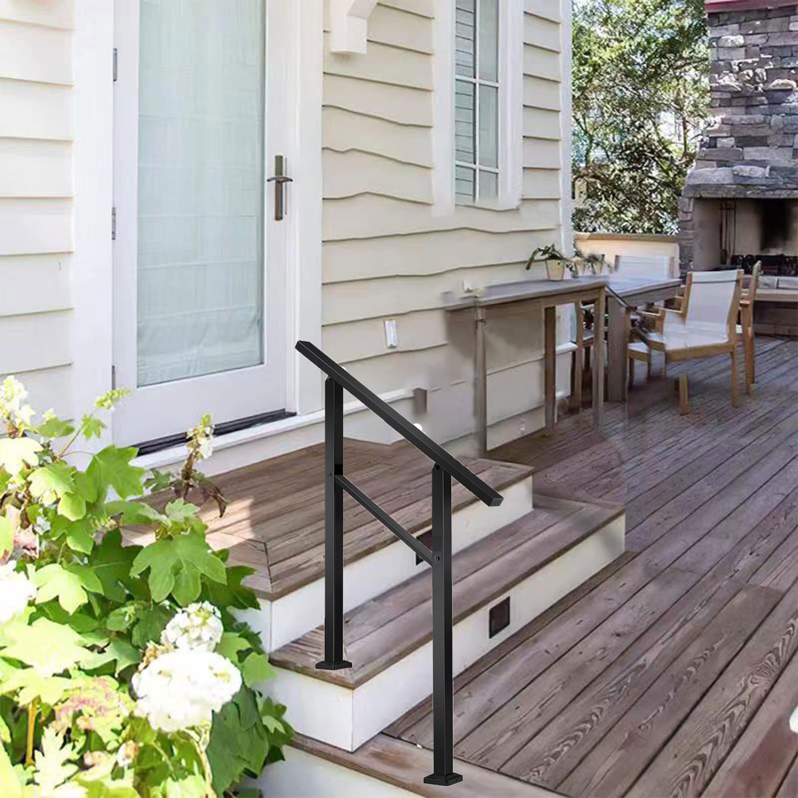 Snapklik.com : Hand Rails For Outdoor Steps,2 Step Stair Handrail ...