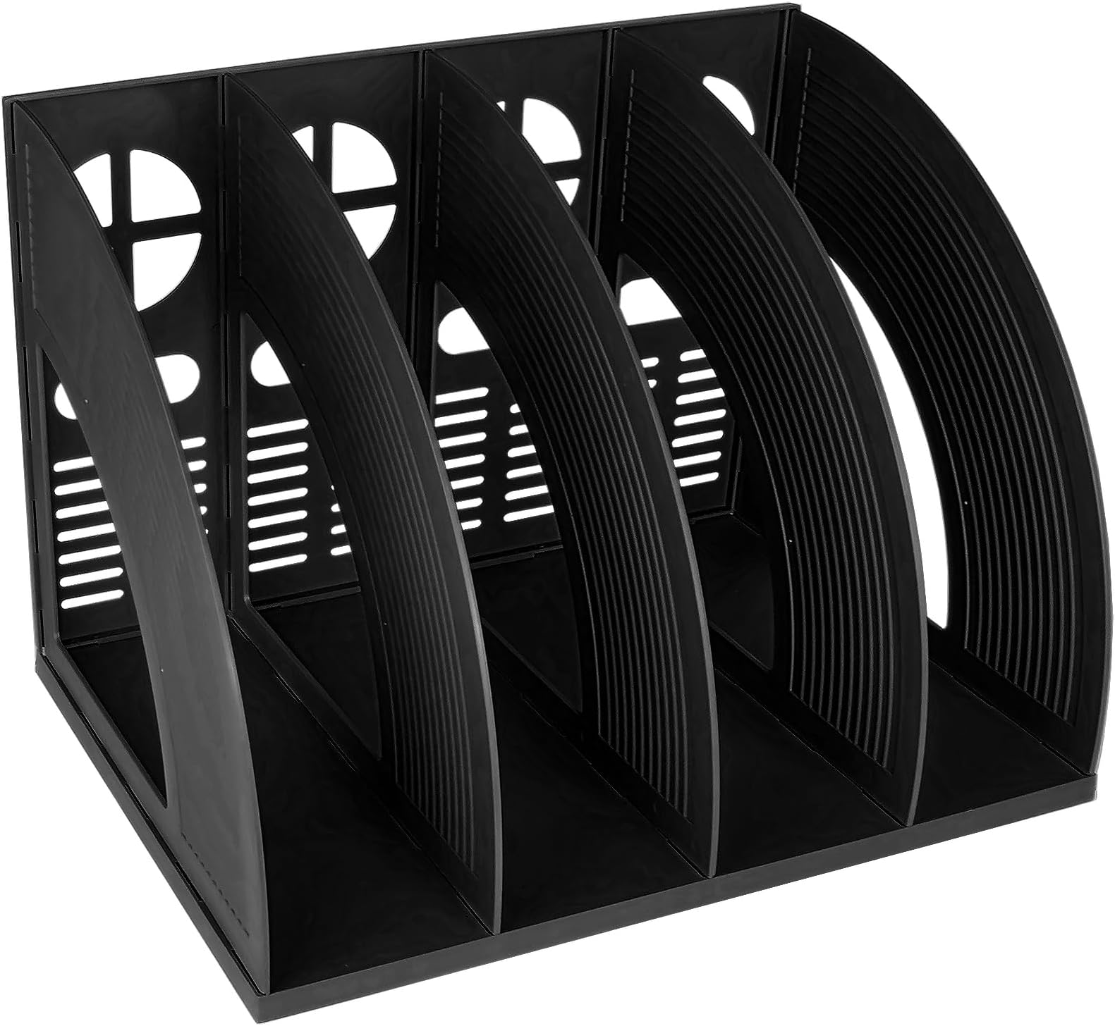 SimpleHouseware Expandable 5 Section Upright File Sorter Organizer, 2 ...