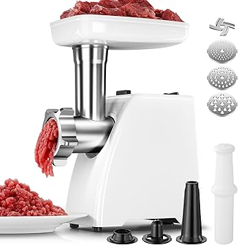 Amazon.com: AMZCHEF Electric Meat Grinder,Sausage Stuffer Maker With ...