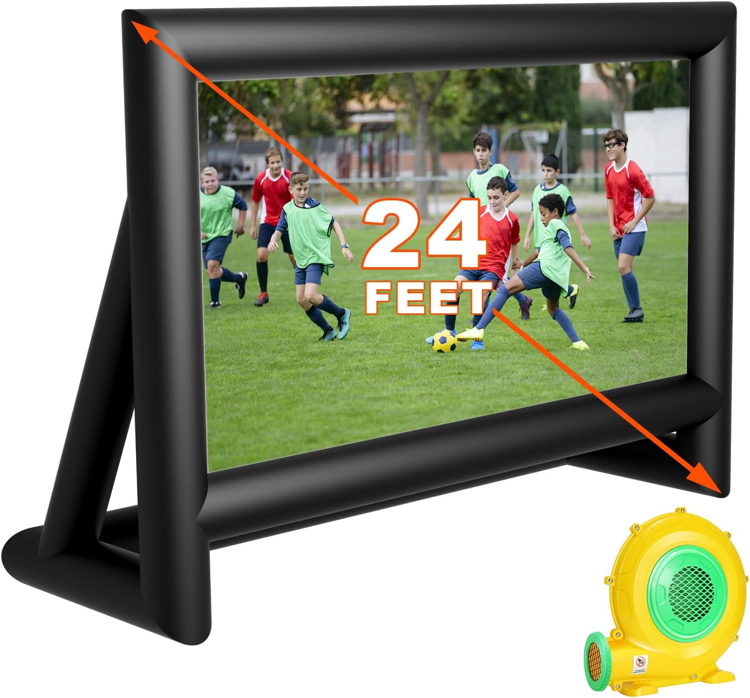Amazon.com: Inflatable Projector Screen for Outside 24ft Blow Up Movie ...