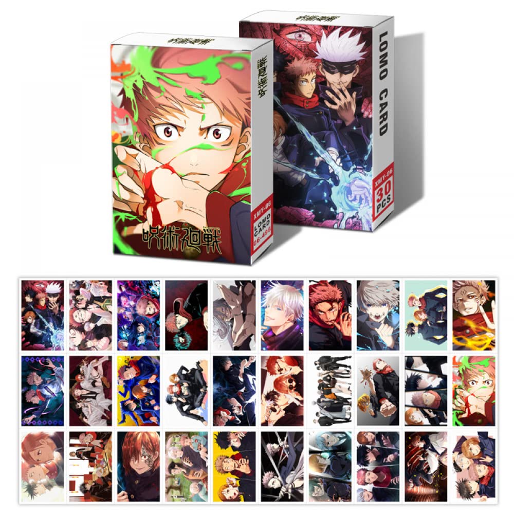 Buy Goodern 30 Pcs Anmie Jujutsu Kaisen Lomo Cards Jujutsu Kaisen Photo ...