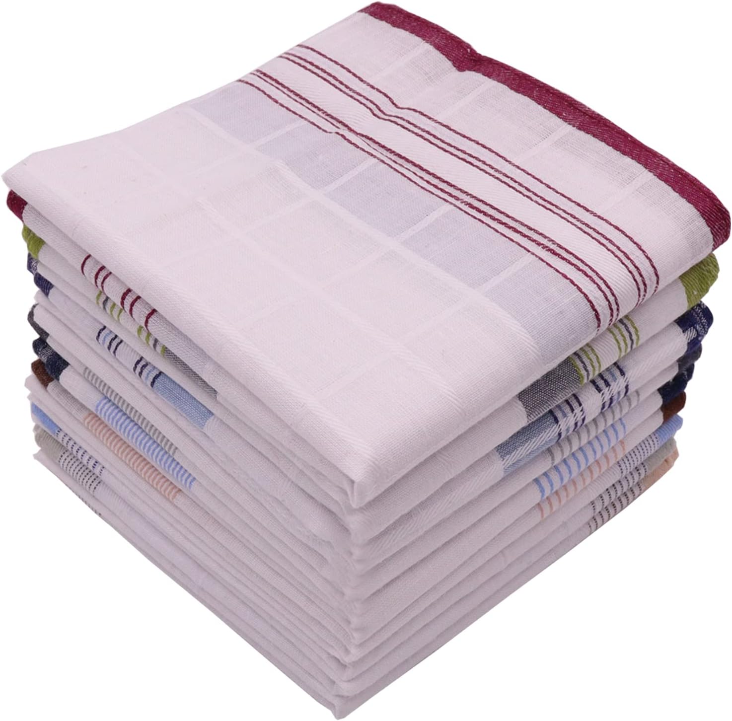 Yuknees Mouchoirs Tissus Homme Lot de 9 Mouchoirs en Tissu en Coton ...