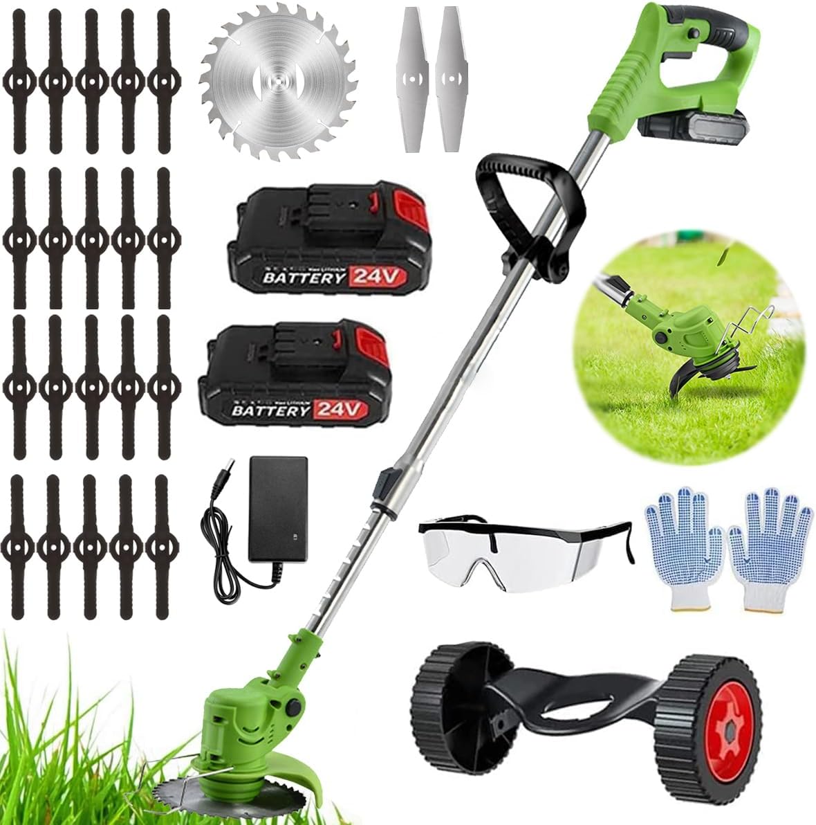 Amazon.com : Cordless String Trimmer Weed Wacker Battery Powered 3 in ...