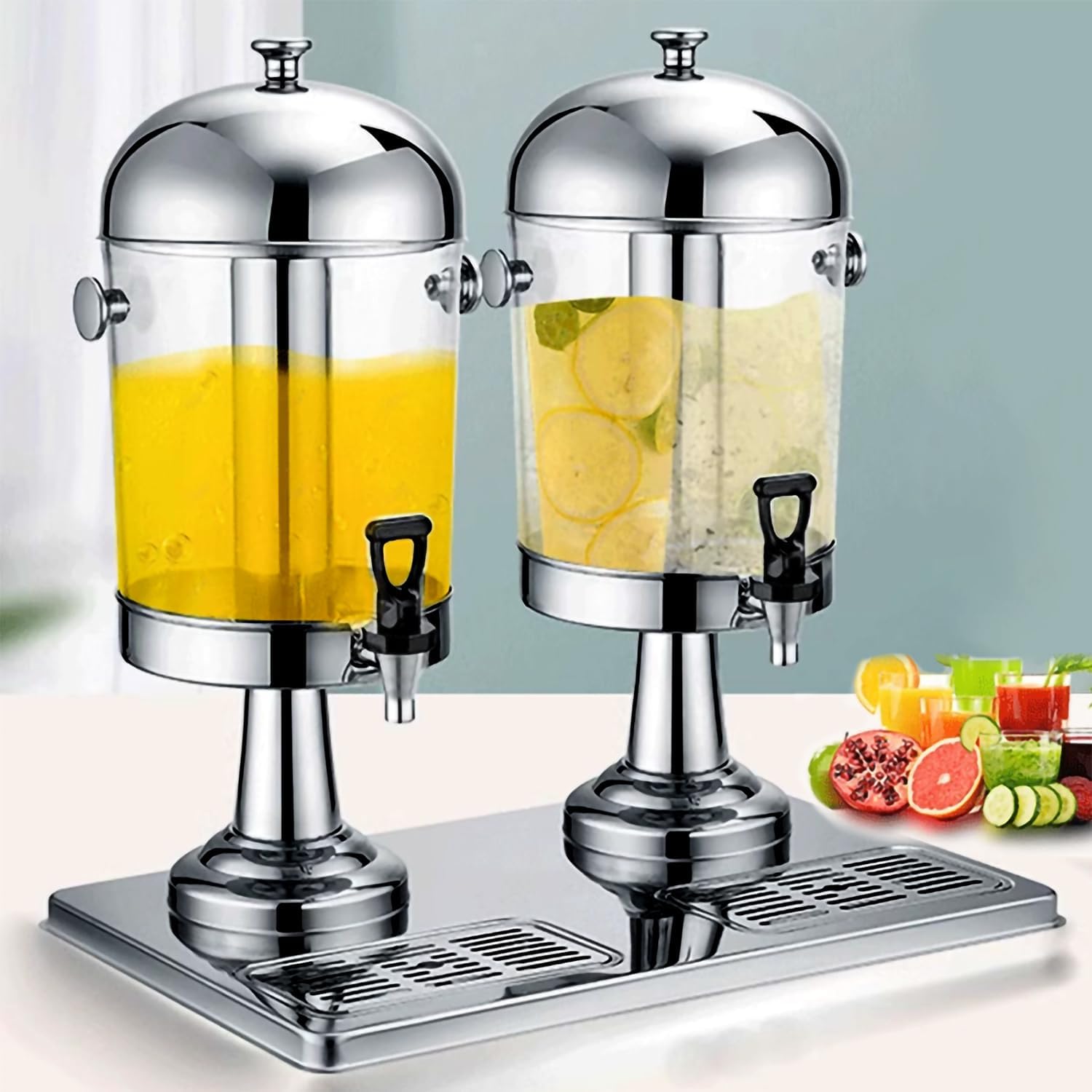 Amazon.com | Beverage Dispensers, 4.2 Gallon Double Drink Dispenser ...