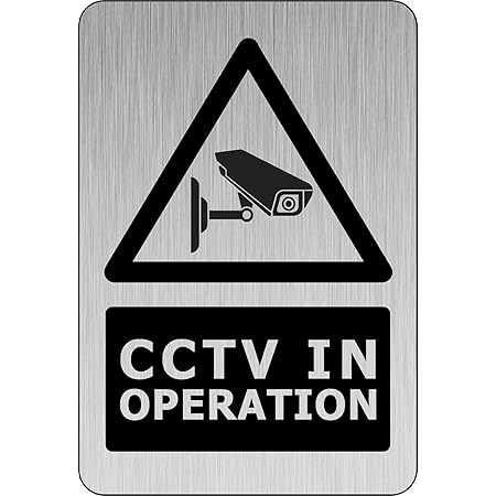 CCTV In Operation Sign A6 Size - Metal Aluminium Security Signage ...