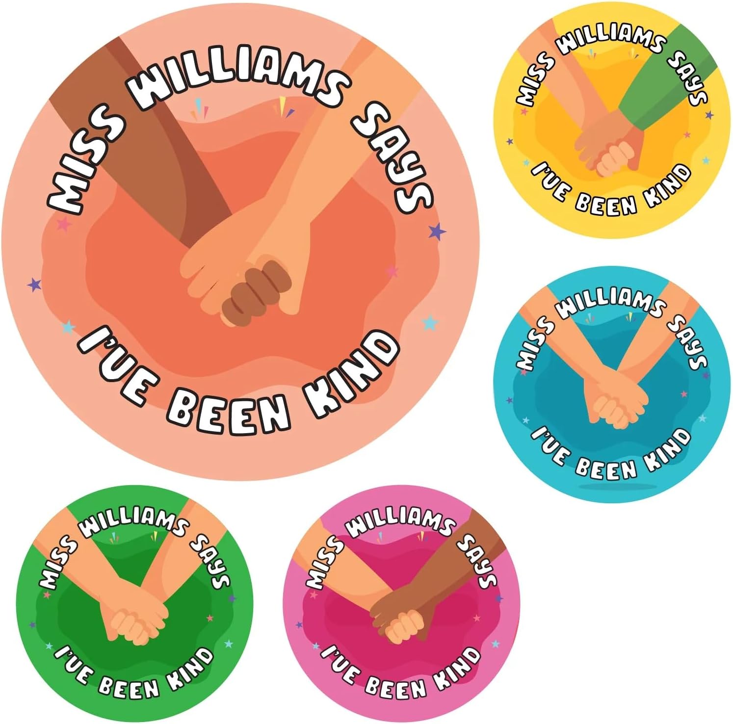 144 Personalised I've Been Kind Reward Stickers For Children, Teachers ...