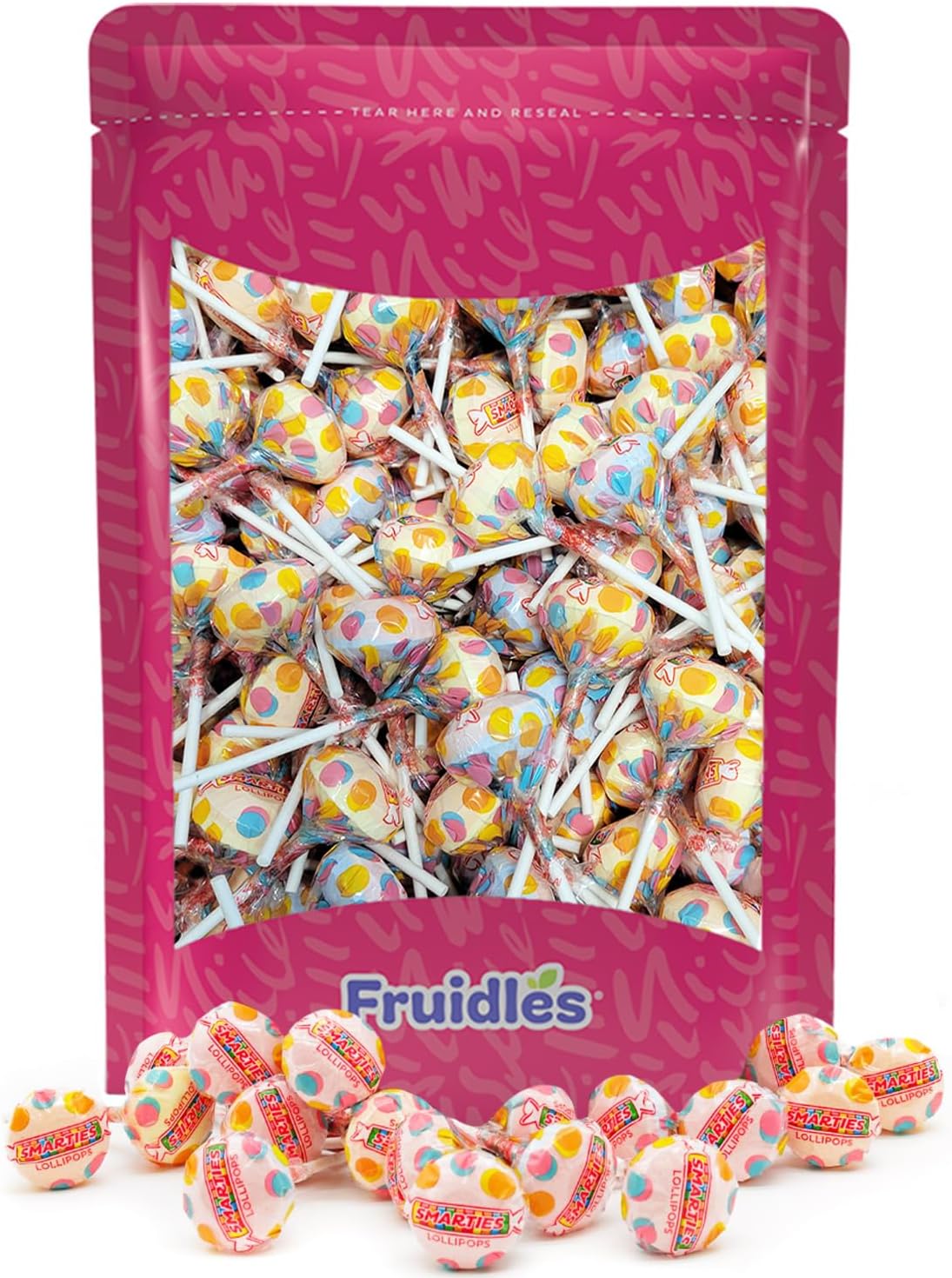 Amazon.com : Smarties Lollipops Hard Candy Suckers, Original Smarties ...