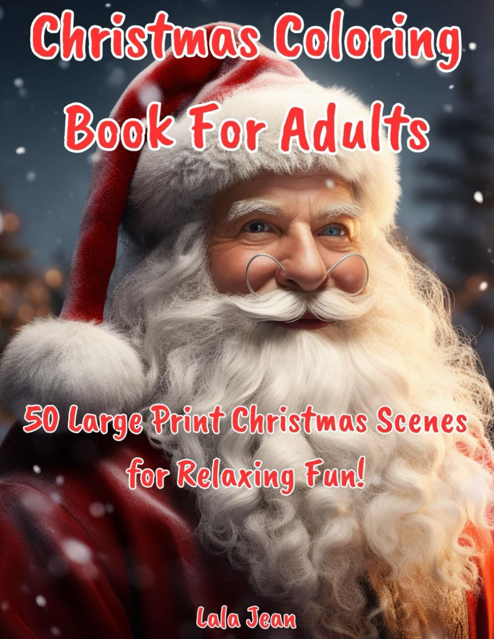 Amazon.com: Christmas Coloring Book for Adults: 50 Large Print ...