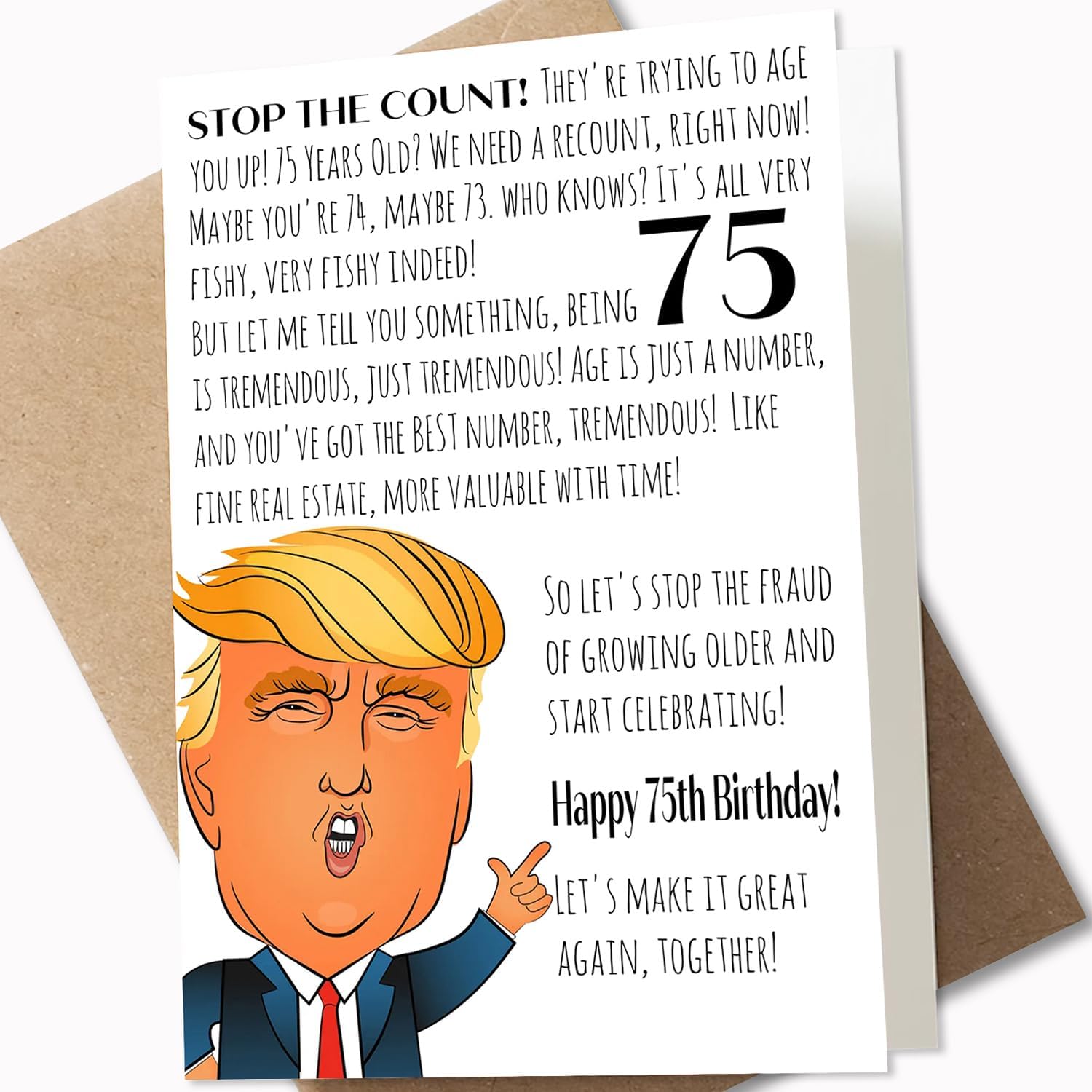 Amazon.com : 75th Birthday Card - You Are Lucky 75th Anniversary Card ...