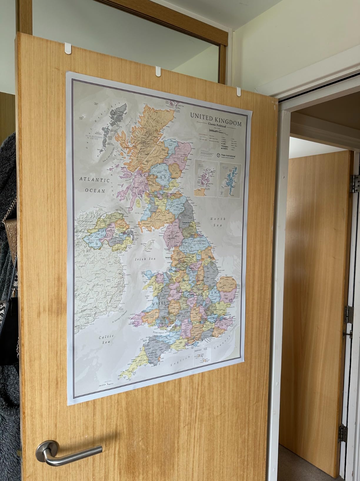 UK Map - Classic Wall Map Of The United Kingdom Poster - Front ...