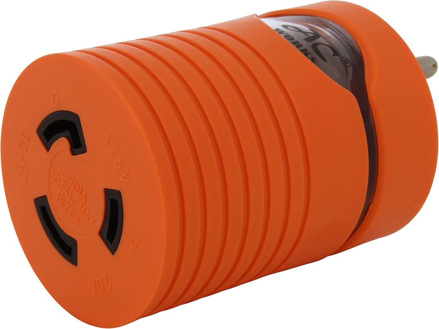 Amazon.com: AC WORKS Locking Adapter Household 15Amp 5-15P Plug to ...