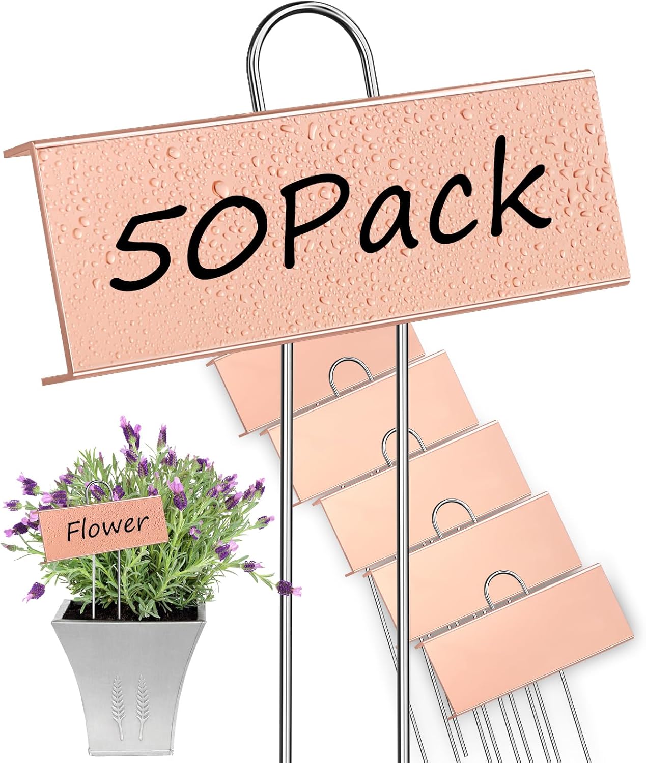 Amazon.com: Garden Labels, 50 Pack Metal Plant Labels Waterproof Garden ...