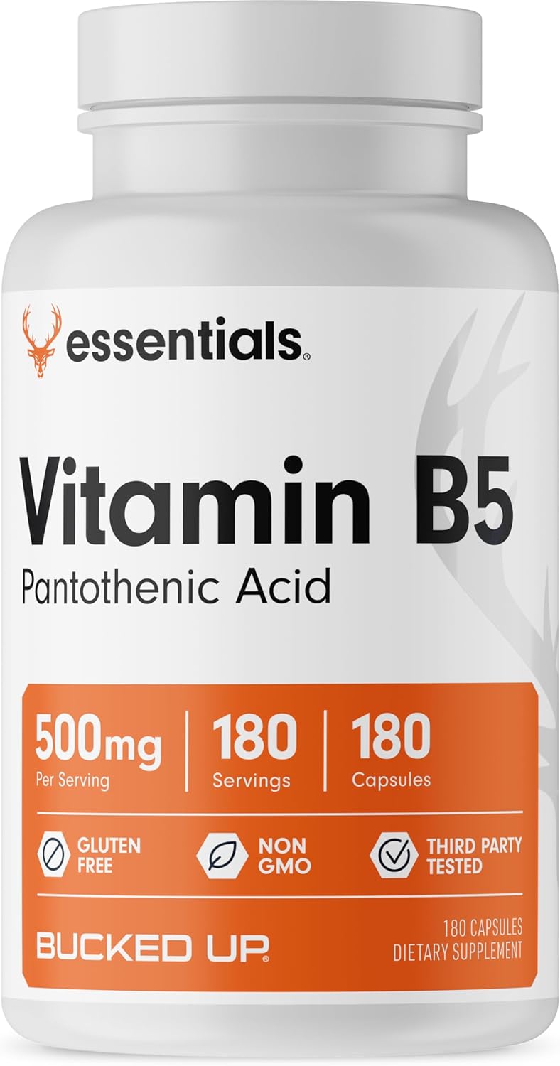 Amazon.com: Bucked Up Vitamin B5 (Pantothenic Acid) 500mg Per Serving ...