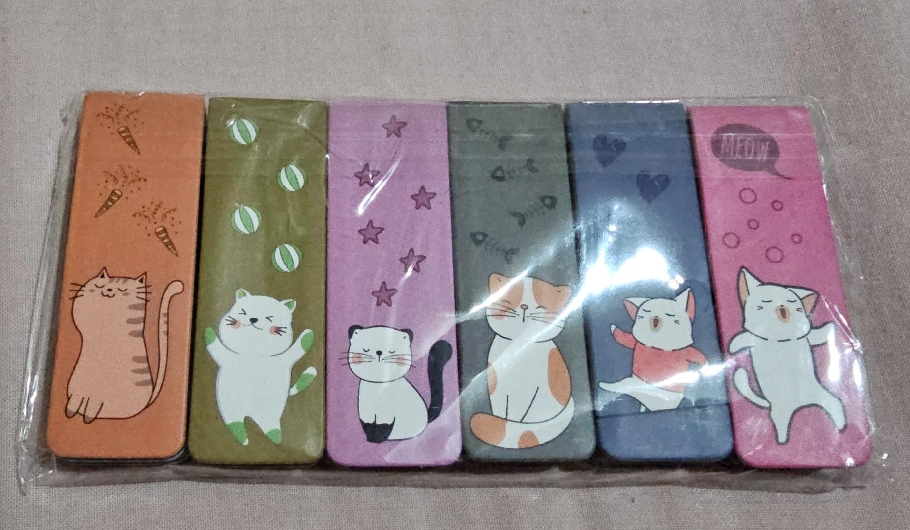 MWOOT 30 Pieces Cute Cats Magnetic Bookmarks, Kitty Magnet Page Markers ...