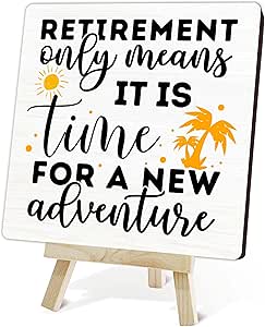 Amazon.com: Retirement Wood Sign, Happy Retirement Gifts For Women Men ...