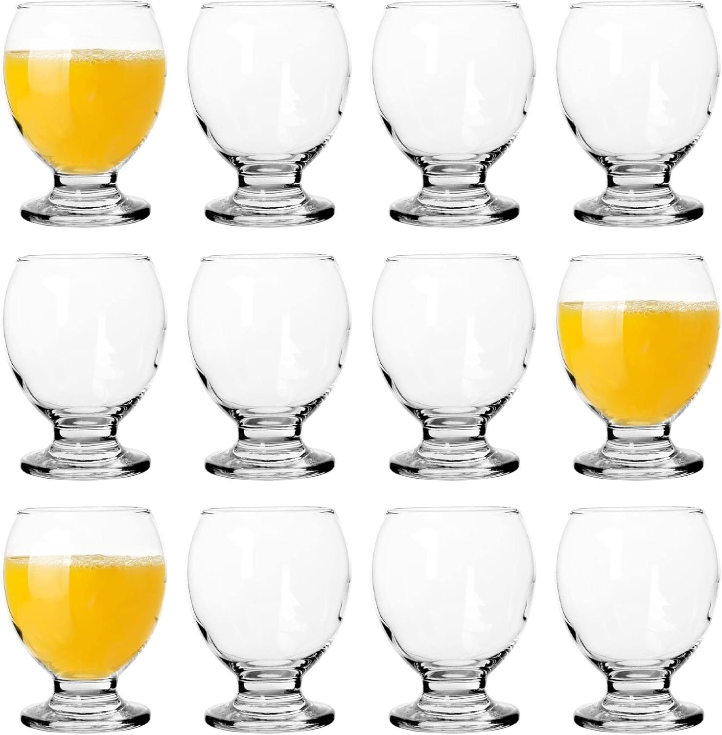 LAV 12x 280ml Nectar Glass Tumblers - Dishwasher Safe Kitchen Water ...