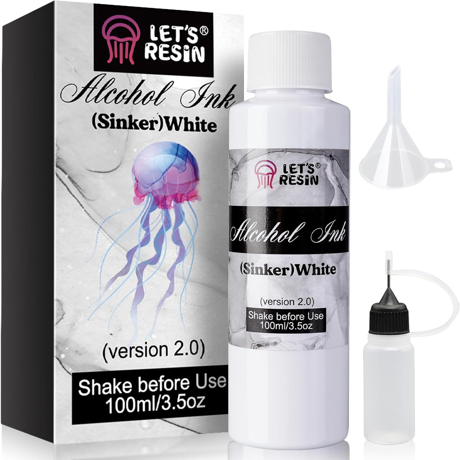 Amazon.com : LET'S RESIN White Alcohol Ink for Epoxy Resin, Upgraded ...