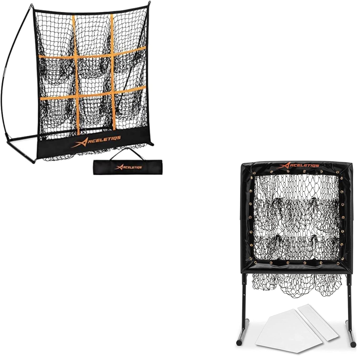 Amazon.com : ACELETIQS Pitching Target Baseball Net with 9 Targets ...