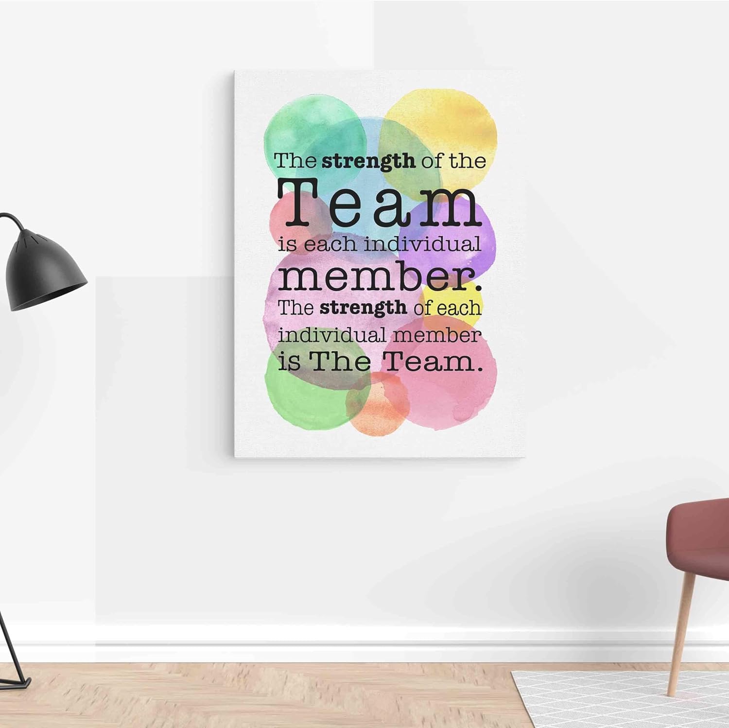 Nuboxx Teamwork Canvas, Inspirational Team Quote metal tin sign ...