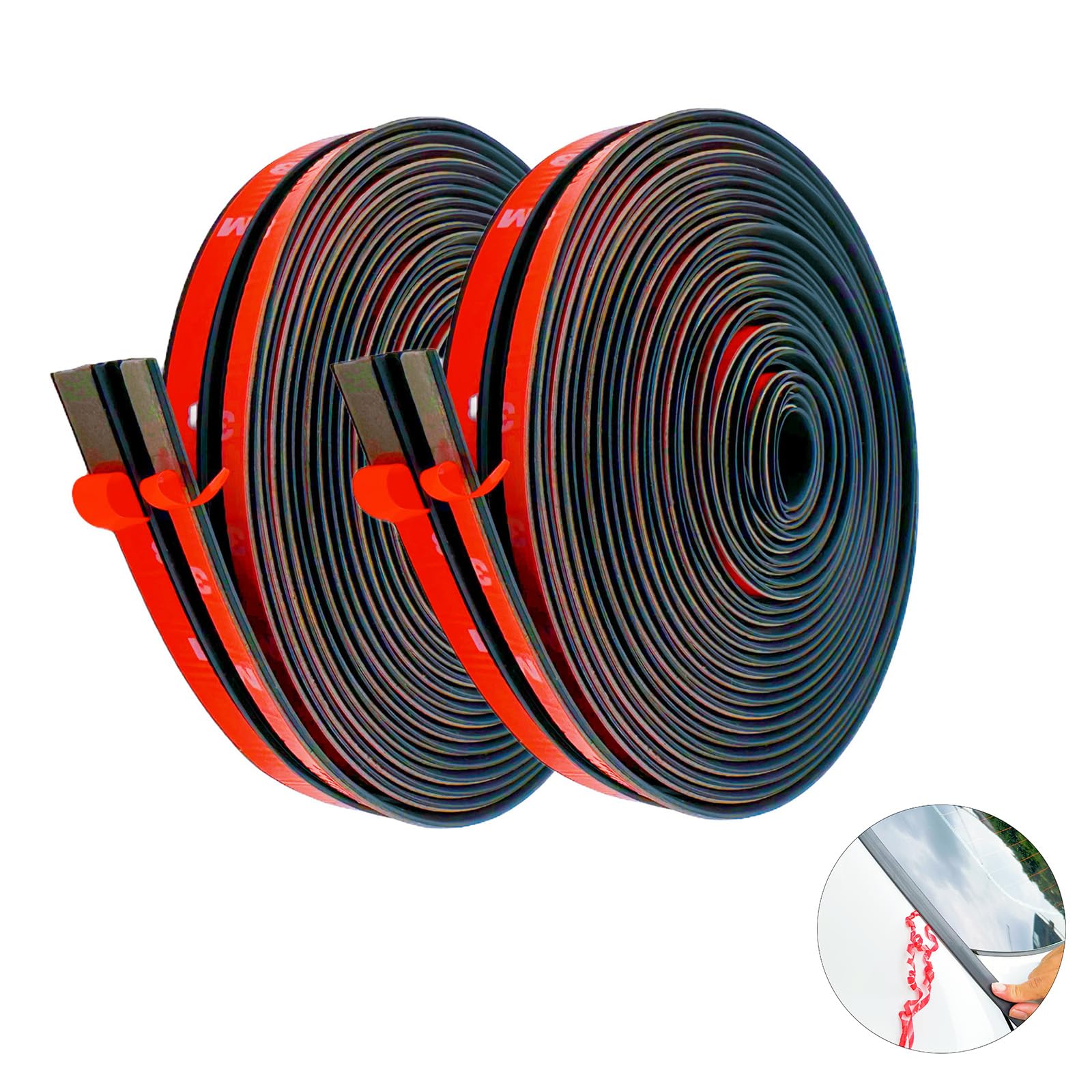 Amazon.com: 2PCS Windshield Rubber Seal Car Weather Stripping Trim T ...