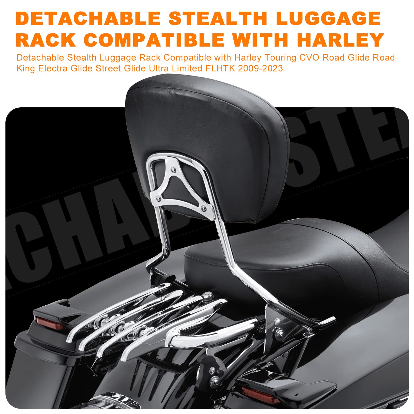 Eumti Stealth Mounting Luggage Rack Detachable Motorcycle Trunk Rack ...