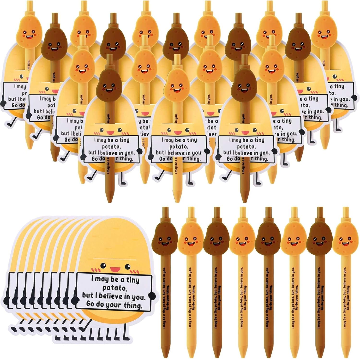 Amazon.com : MotiMind 20 Sets Inspirational Potato Emotional Pens Bulk ...