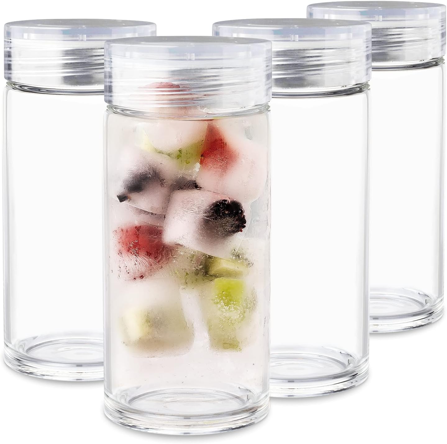 Amazon.com: Glass Water Bottles - 4 Pack Wide Mouth Juice Bottles with ...