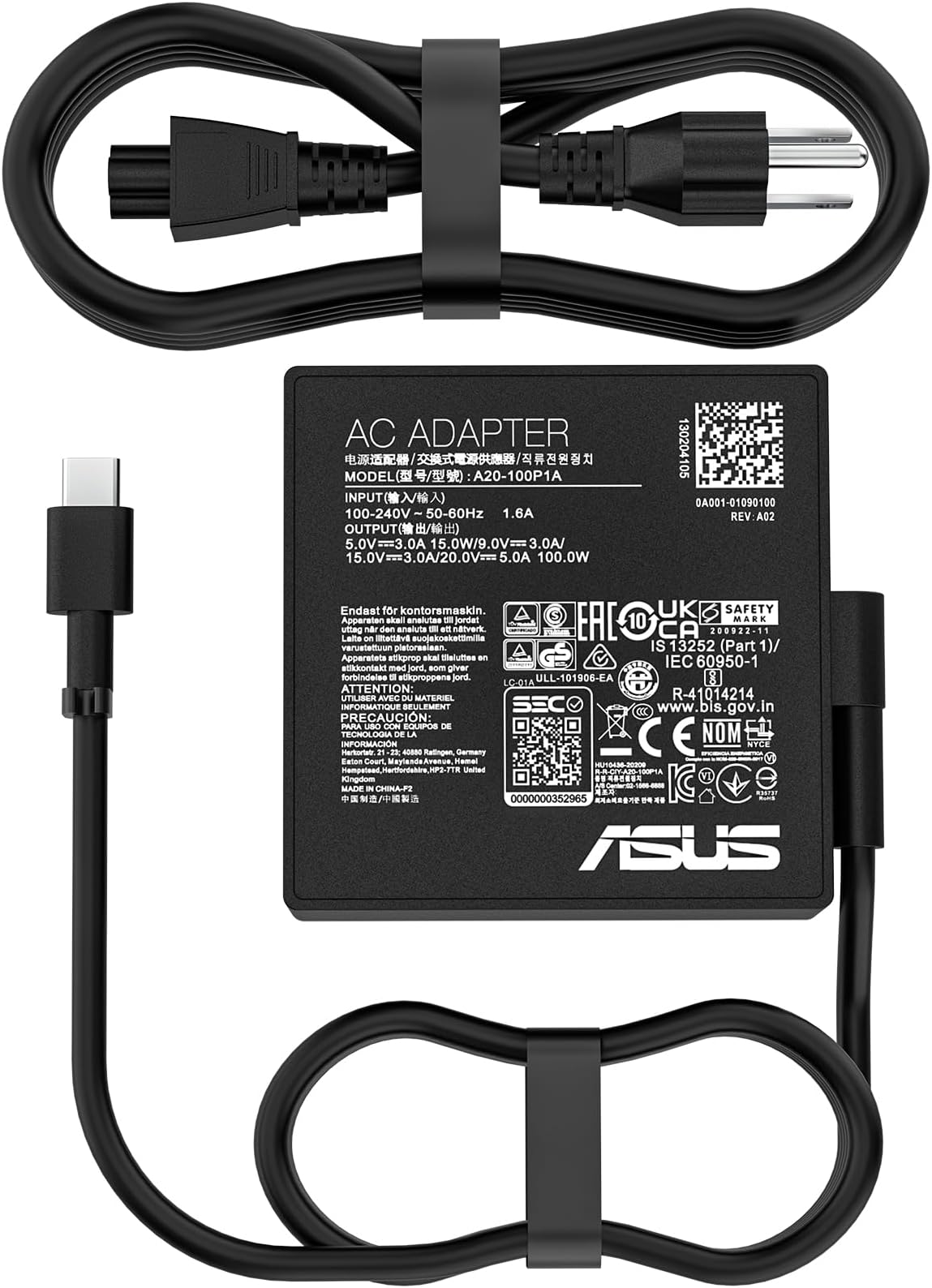 Amazon.com: 100W USB C AC Charger for ASUS ROG Flow Z13 GZ301 GZ301Z ...