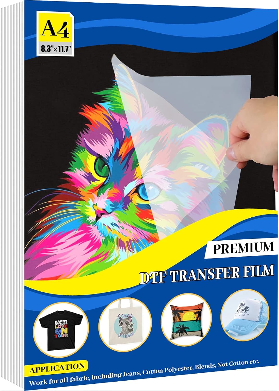 Amazon.com: DTF Transfer Film Paper - A4(8.4" x 11.7") 20 Sheets PET ...