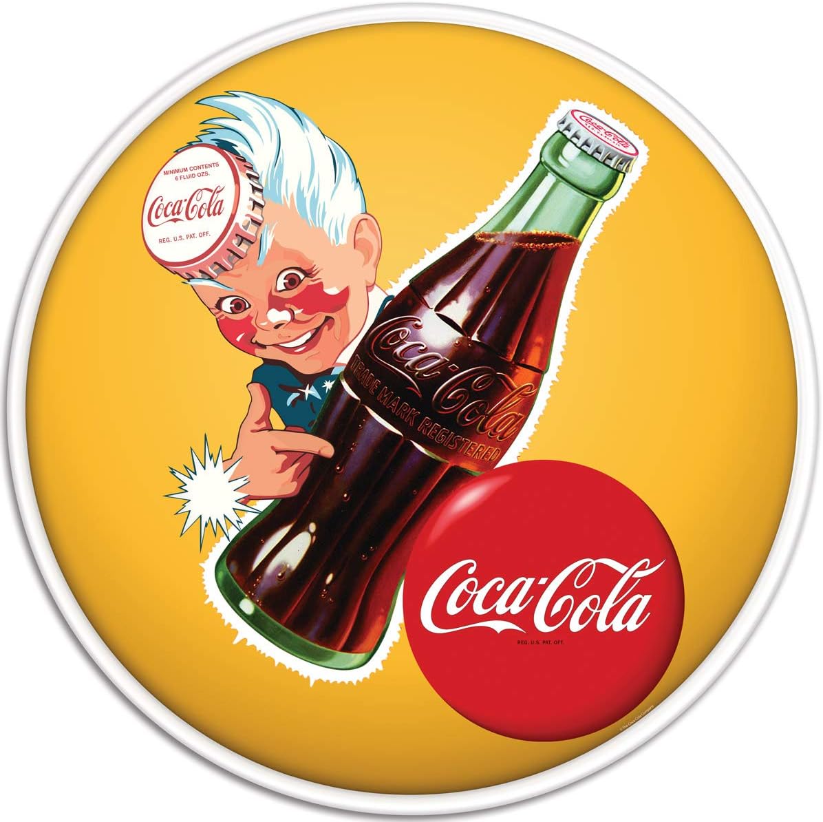 Amazon.com: Coca-Cola Sprite Boy Button Style Decal 24 x 24 Vintage ...