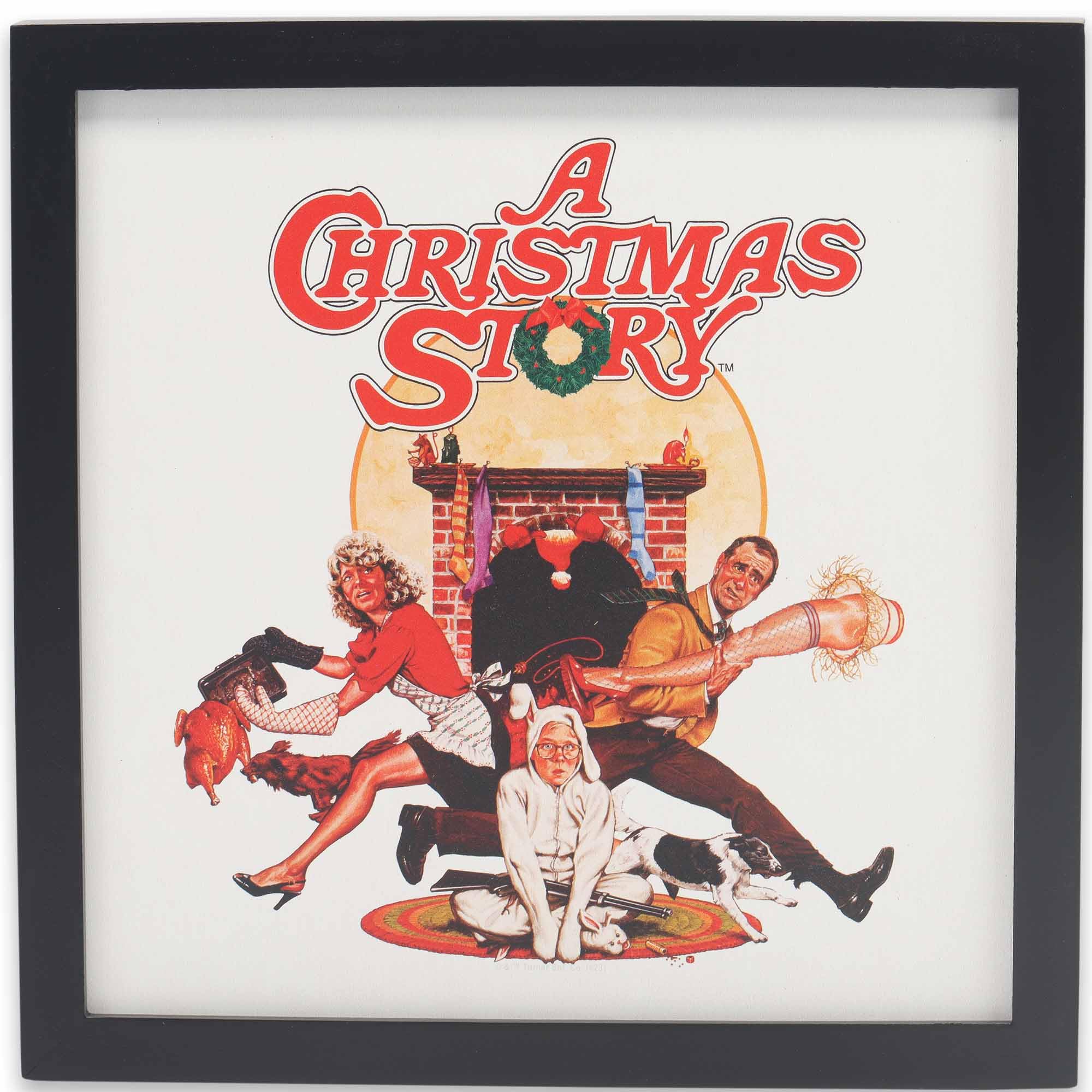 Amazon.com : A Christmas Story Movie Poster Framed Wood Wall Decor ...