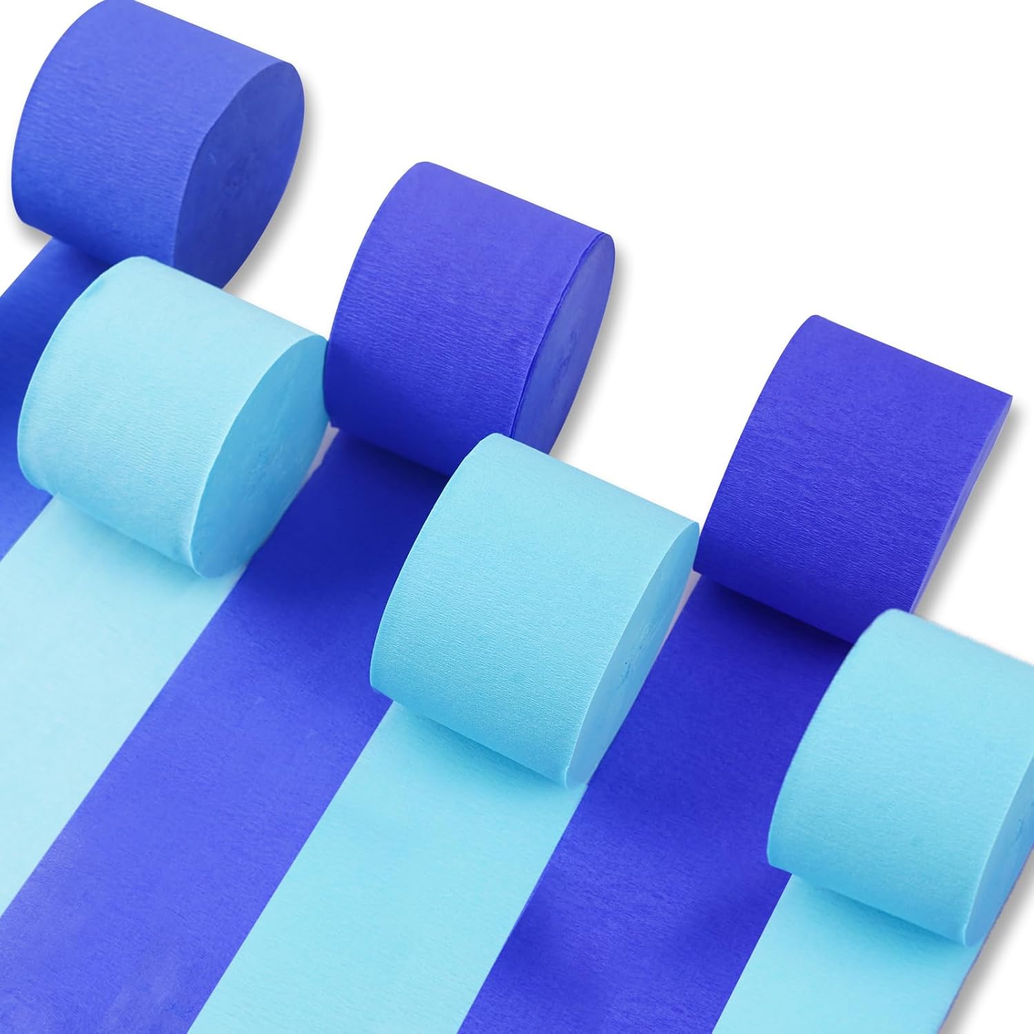 Amazon.com: PartyWoo Blue Crepe Paper Streamers 6 Rolls 492 ft Pack of ...