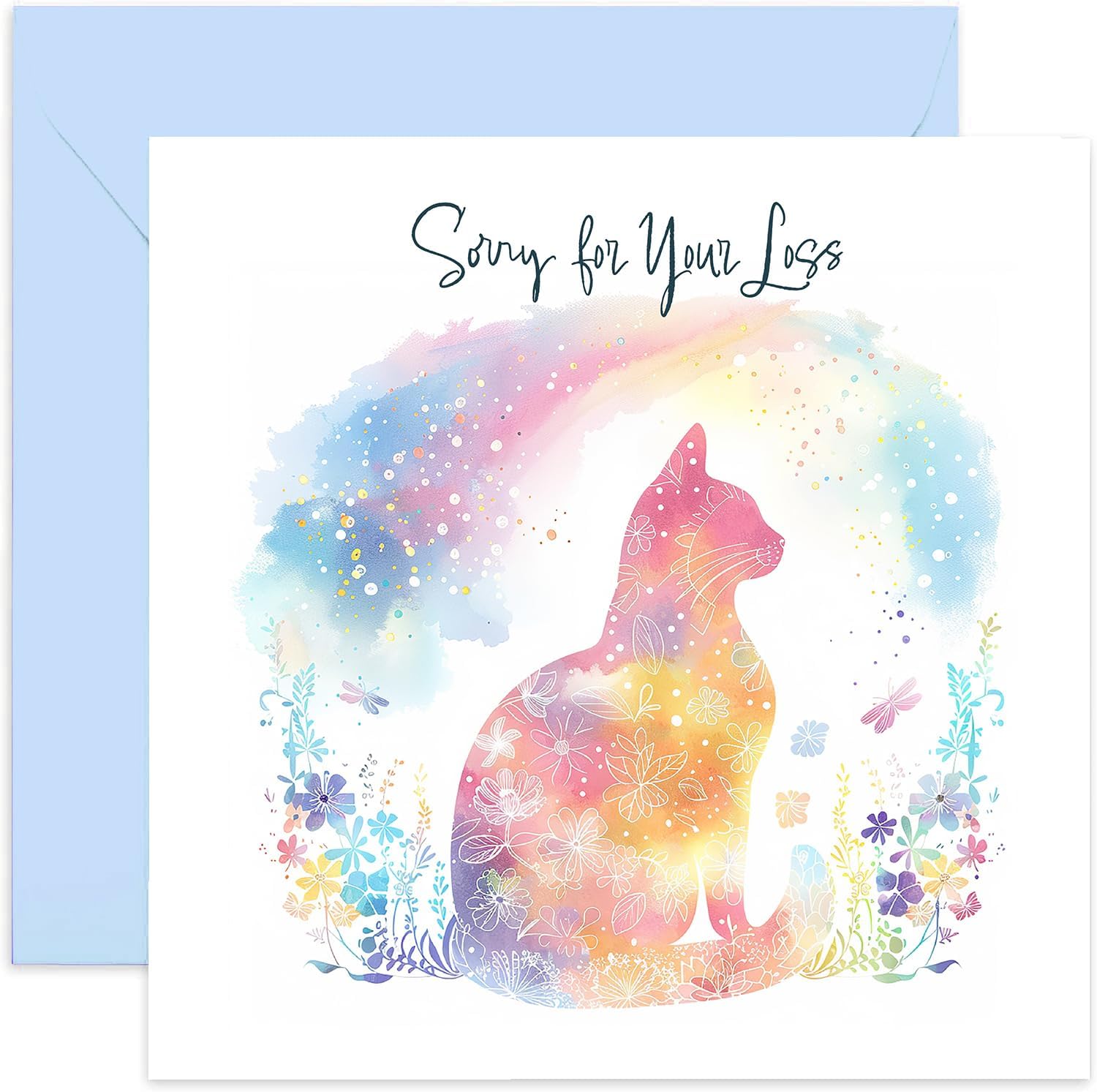 Amazon.com : Old English Co. Cat Sorry for Your Loss Sympathy Cat ...