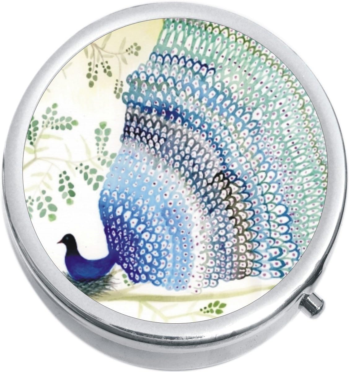 Amazon.com: Blue Peacock Medicine Vitamin Compact Pill Box : Health ...