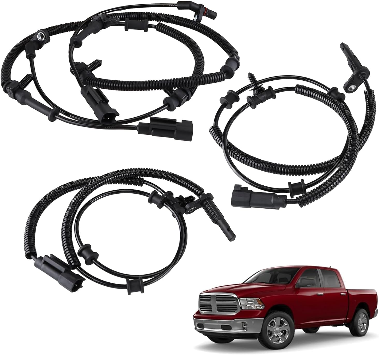 Amazon.com: 4 PCS Front and Rear ABS Wheel Speed Sensor Compatible for ...